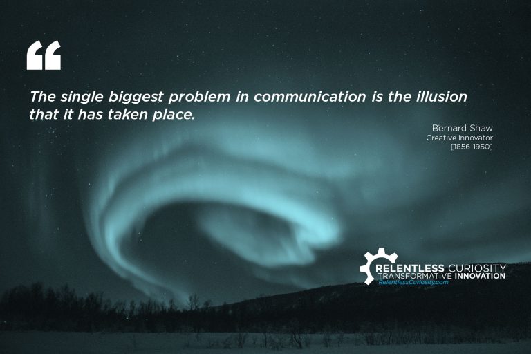 Quote History – Bernard Shaw Communication Illusion – Relentless Curiosity